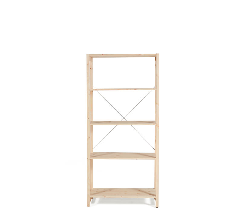 Trehylle Tidan, grunnseksjon, HxBxD 1780x830x400 mm | Gerdmans