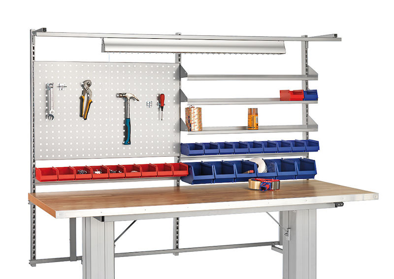 Påbygningsrammer til arbeidsbord Granit, BxD 1500x400 mm | Gerdmans